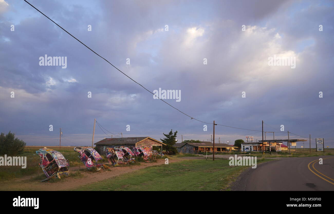 VW Slug Bug Ranch,Conway/Panhandle,Texas,Route 66 Stock Photo - Alamy