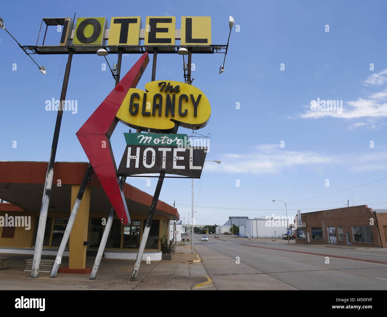The Glancy Motel,Clinton,Oklahoma,Route 66 Stock Photo - Alamy