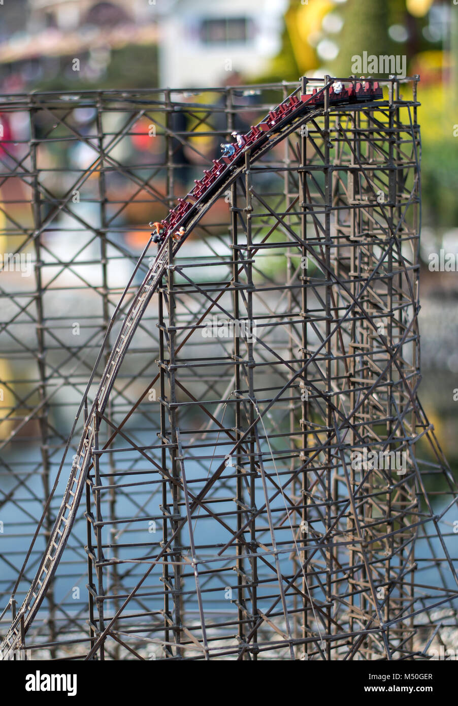 Miniature Wooden Roller Coaster Stock Photo - Alamy