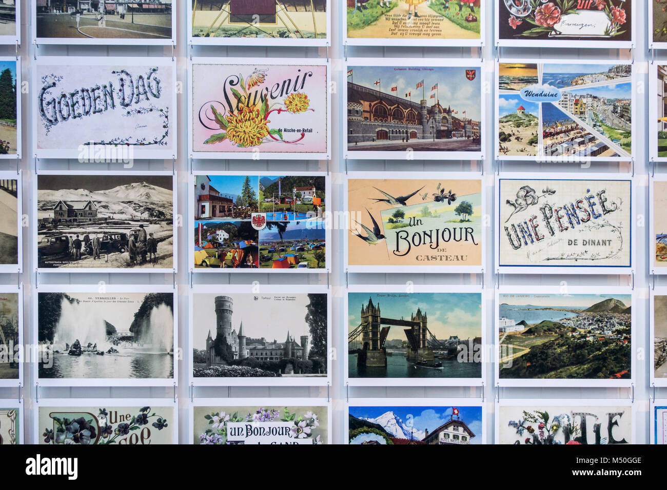 Collection of international vintage postcards of the early 20th century ...