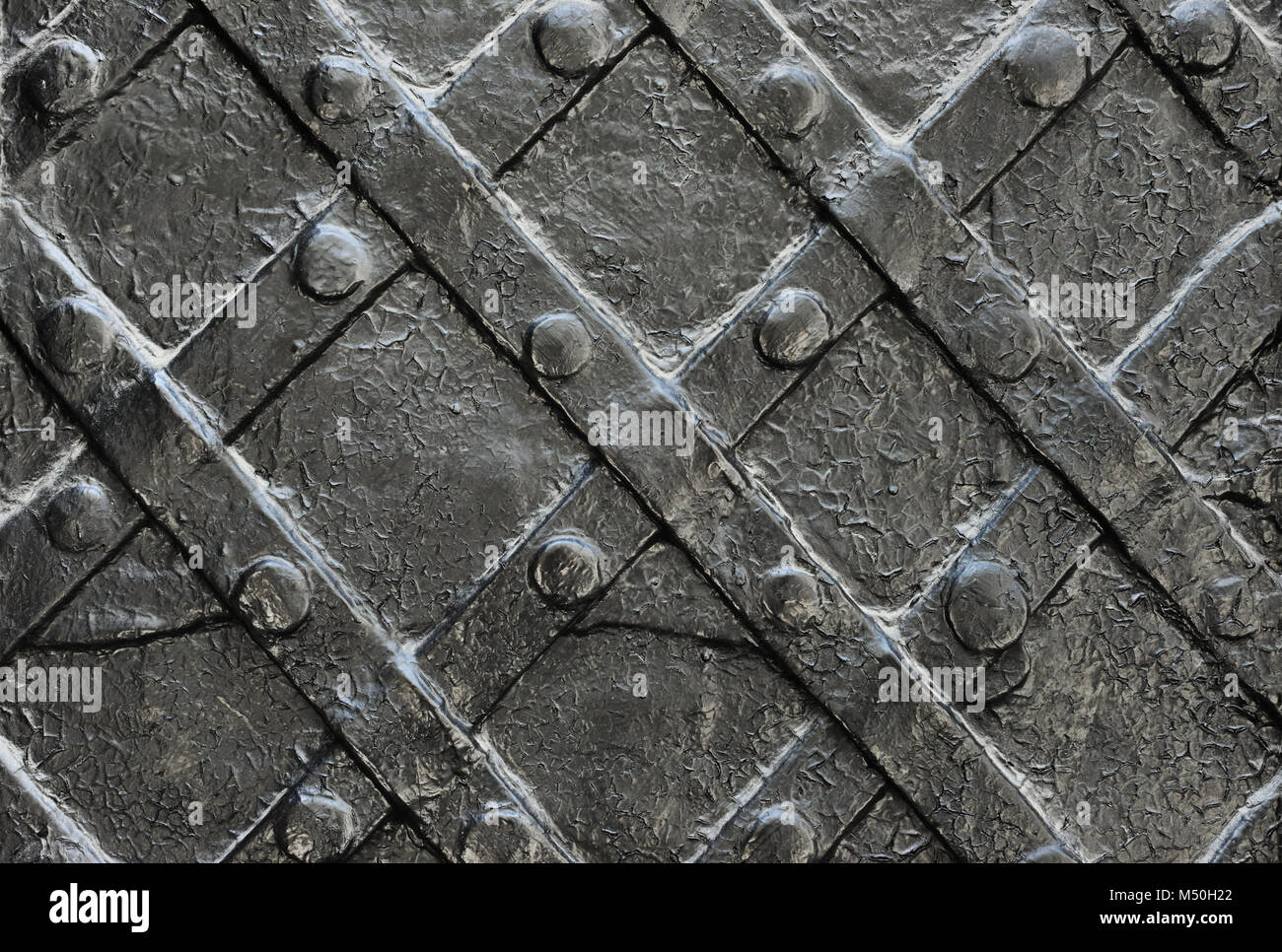 black forged iron door for texture or background, ancient architecture ...