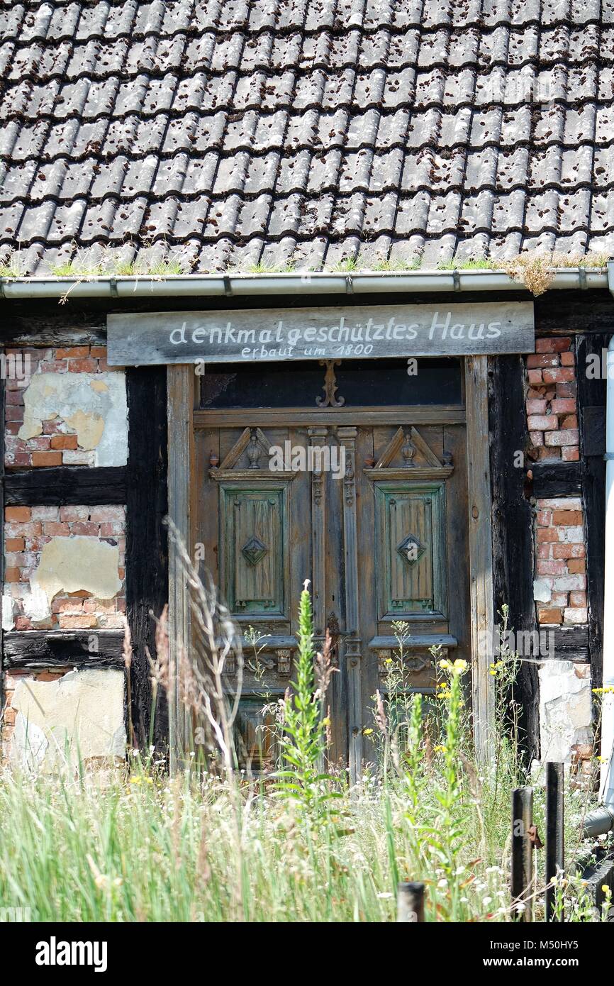 Monument protected house Stock Photo - Alamy