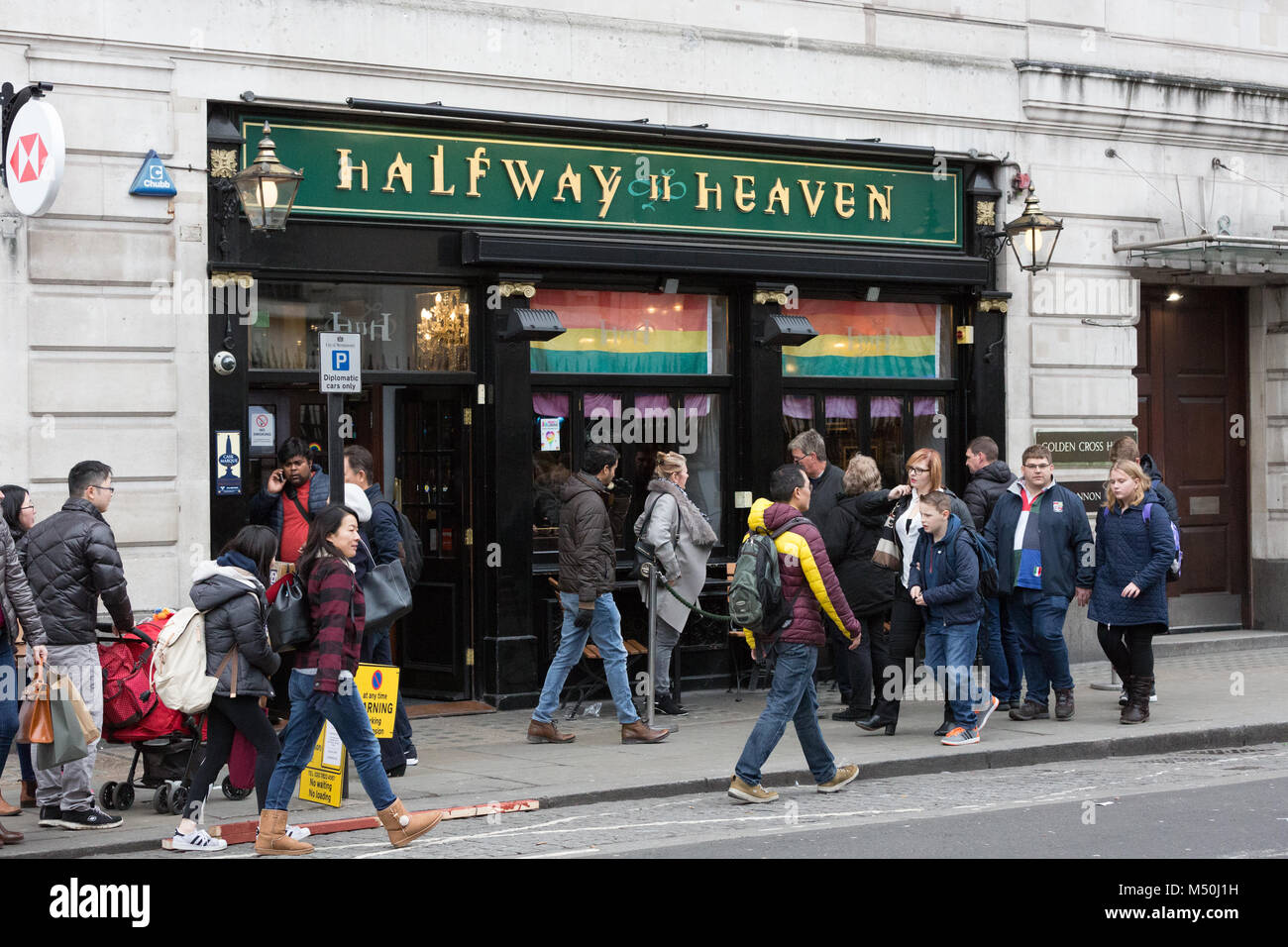 Halfway to Heaven public house, Charing Cross London Stock Photo - Alamy