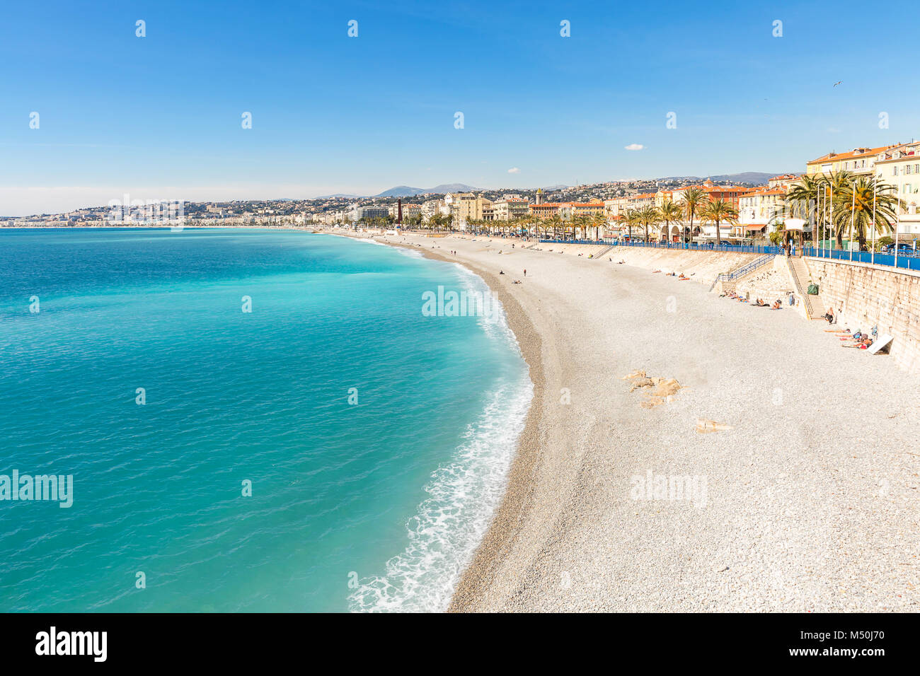 France Nice Mediterranean beach Stock Photo - Alamy