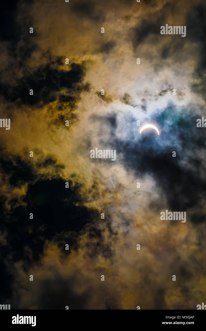 Solar Eclipse 2017 event in South Carolina sky Stock Photo - Alamy