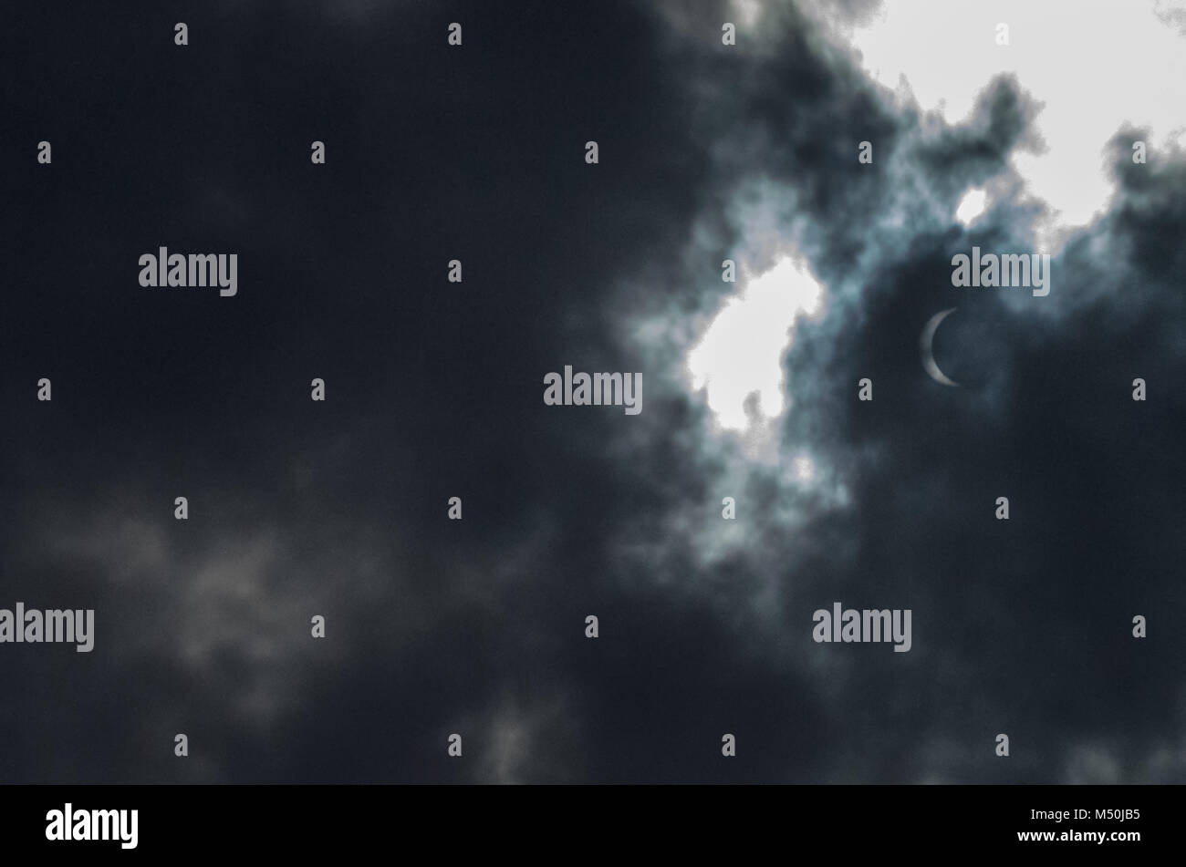 Solar Eclipse 2017 event in South Carolina sky Stock Photo - Alamy