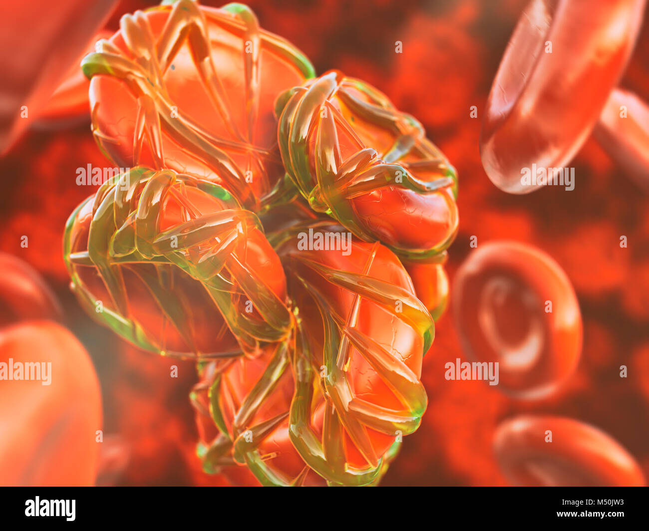Closeup Thrombose- 3D rendering Stock Photo - Alamy