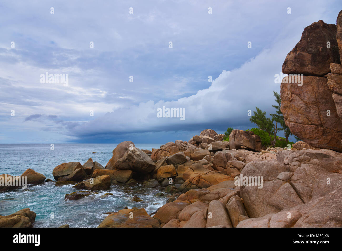 Storm at ocean - Seychelles Stock Photo - Alamy
