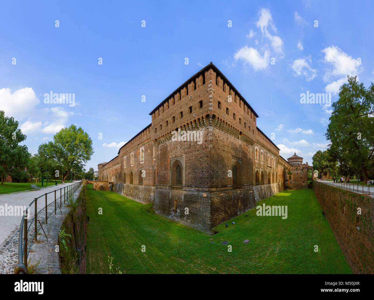 Sforzesco castle aerial hi-res stock photography and images - Alamy