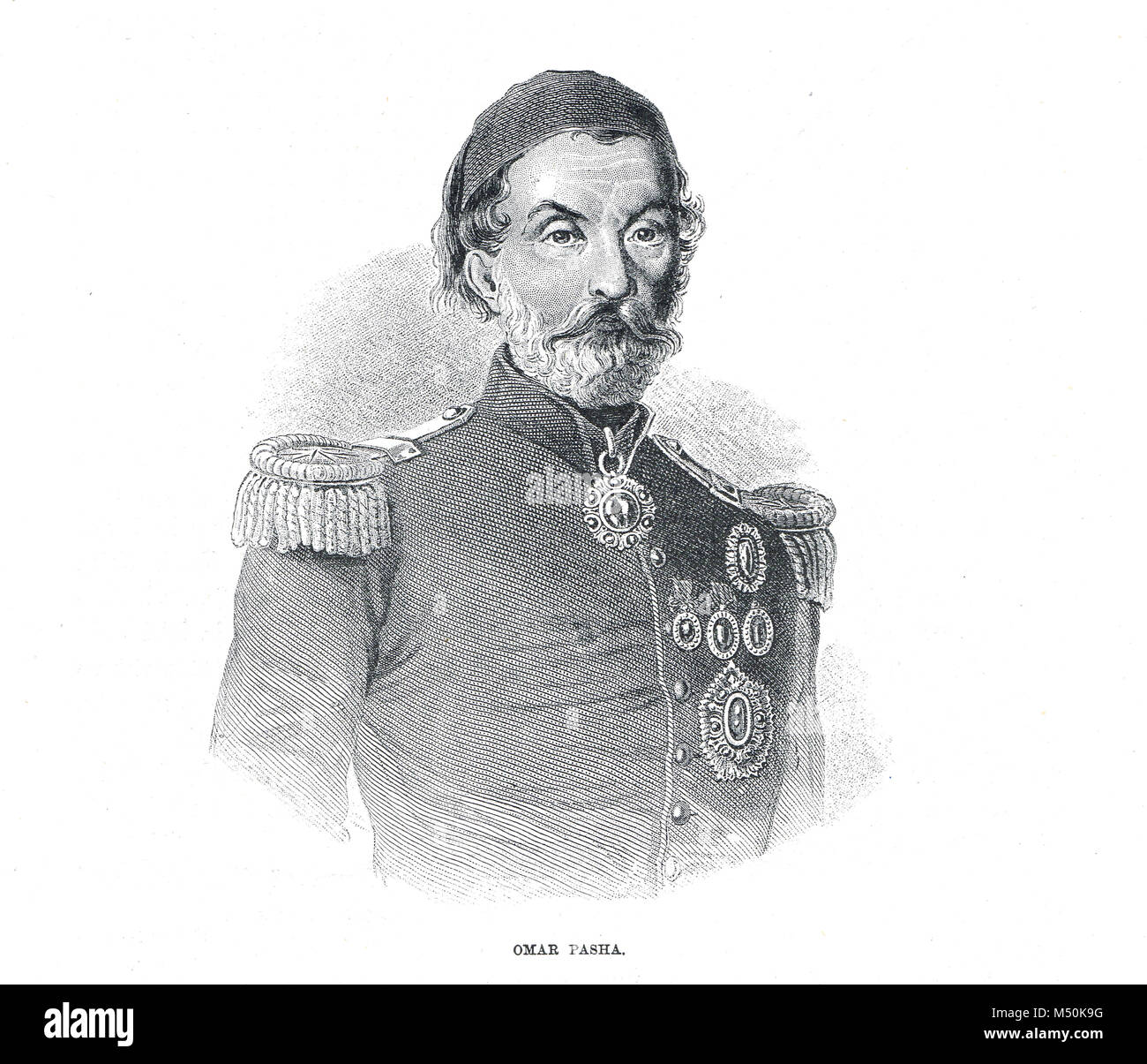 Omar Pasha, commander in the Crimean War, 1854, Ottoman field marshal ...