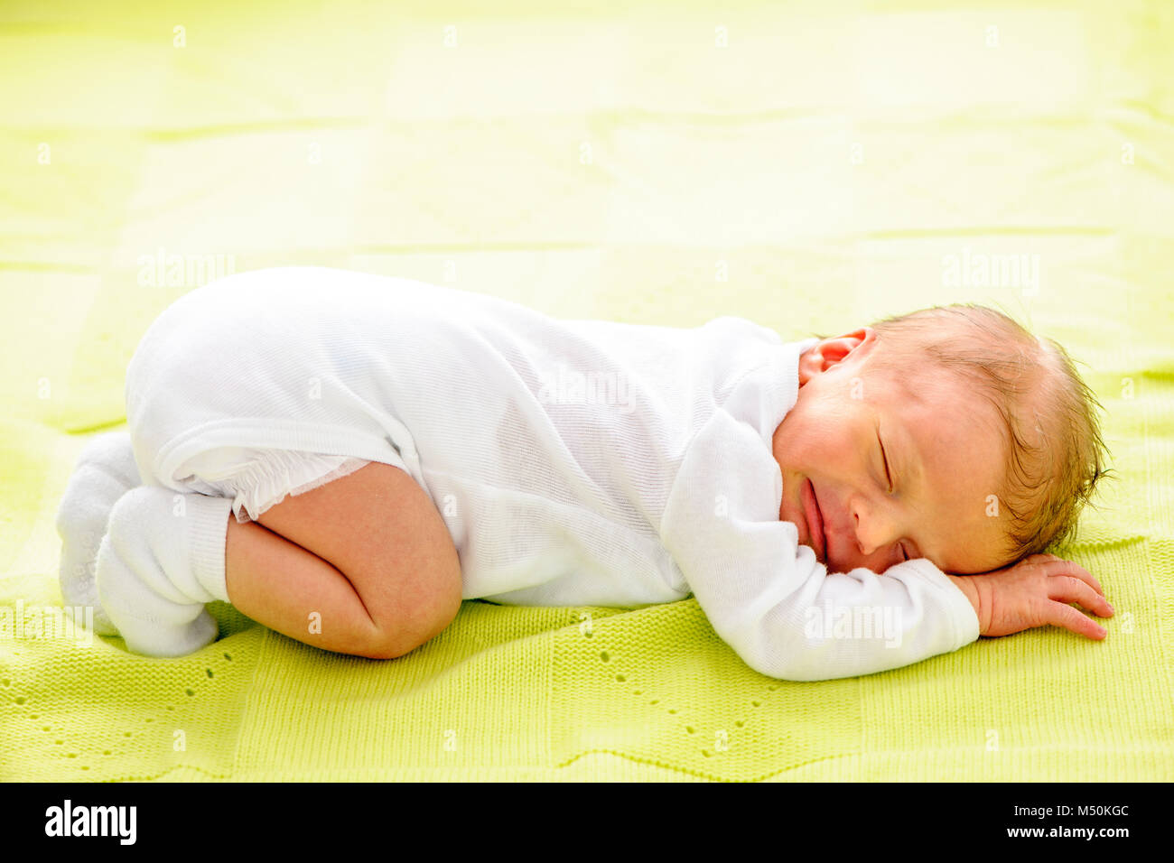 One week old newborn baby Stock Photo - Alamy