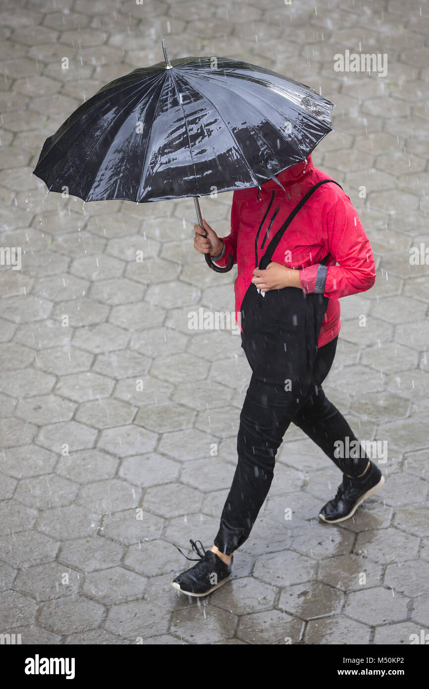 Rainy weather umbrella Stock Photo - Alamy