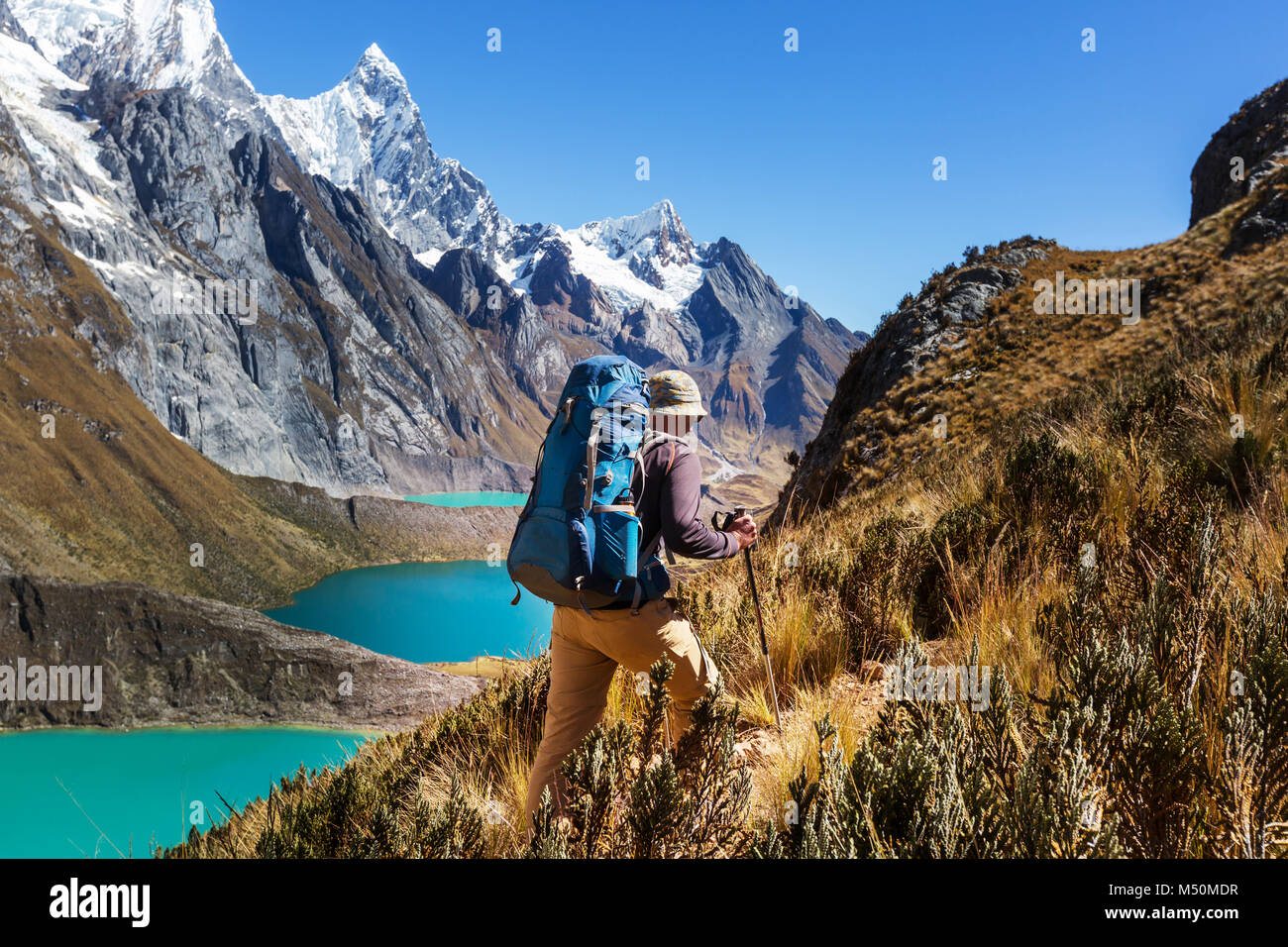 Hike in Peru Stock Photo - Alamy