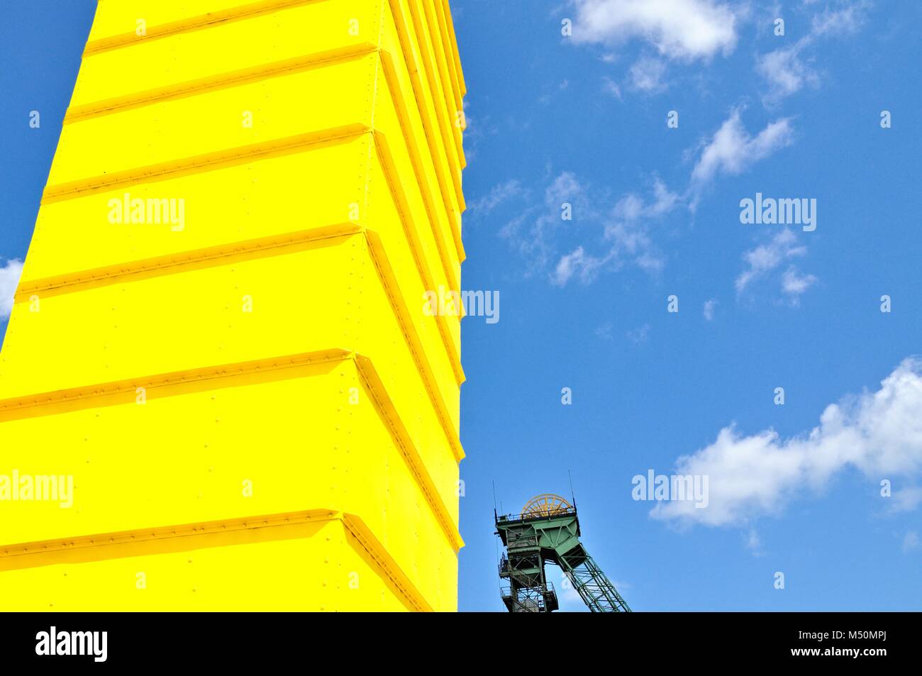 Towers in the landscape park colliery Westphalia Ahlen Germany Stock ...