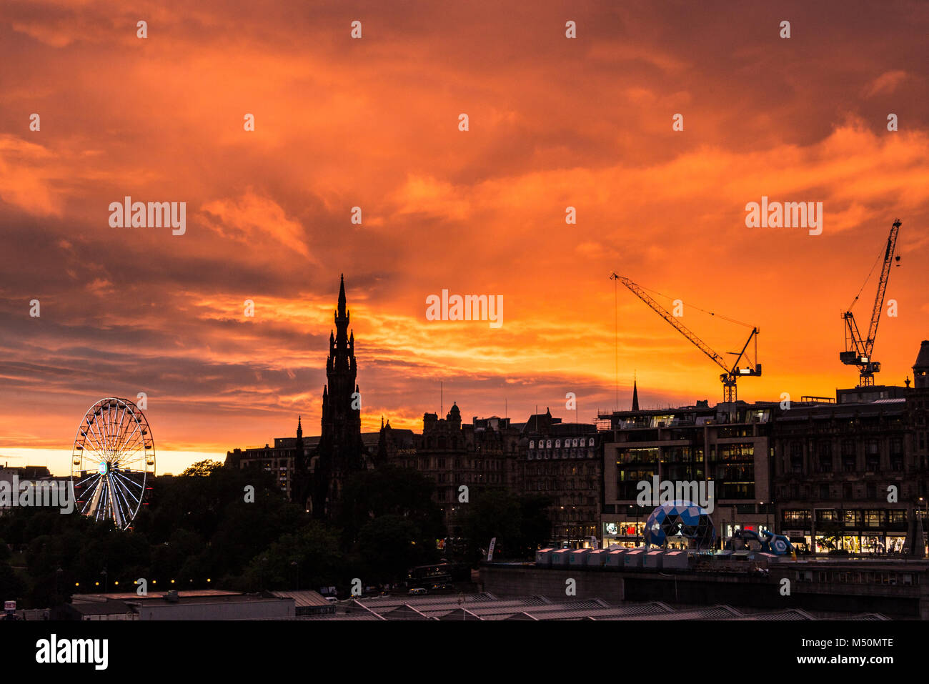 Sunset over Edinburgh Stock Photo - Alamy