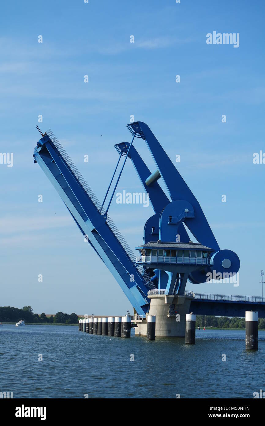 The Peene Bridge Wolgast is opened Stock Photo - Alamy