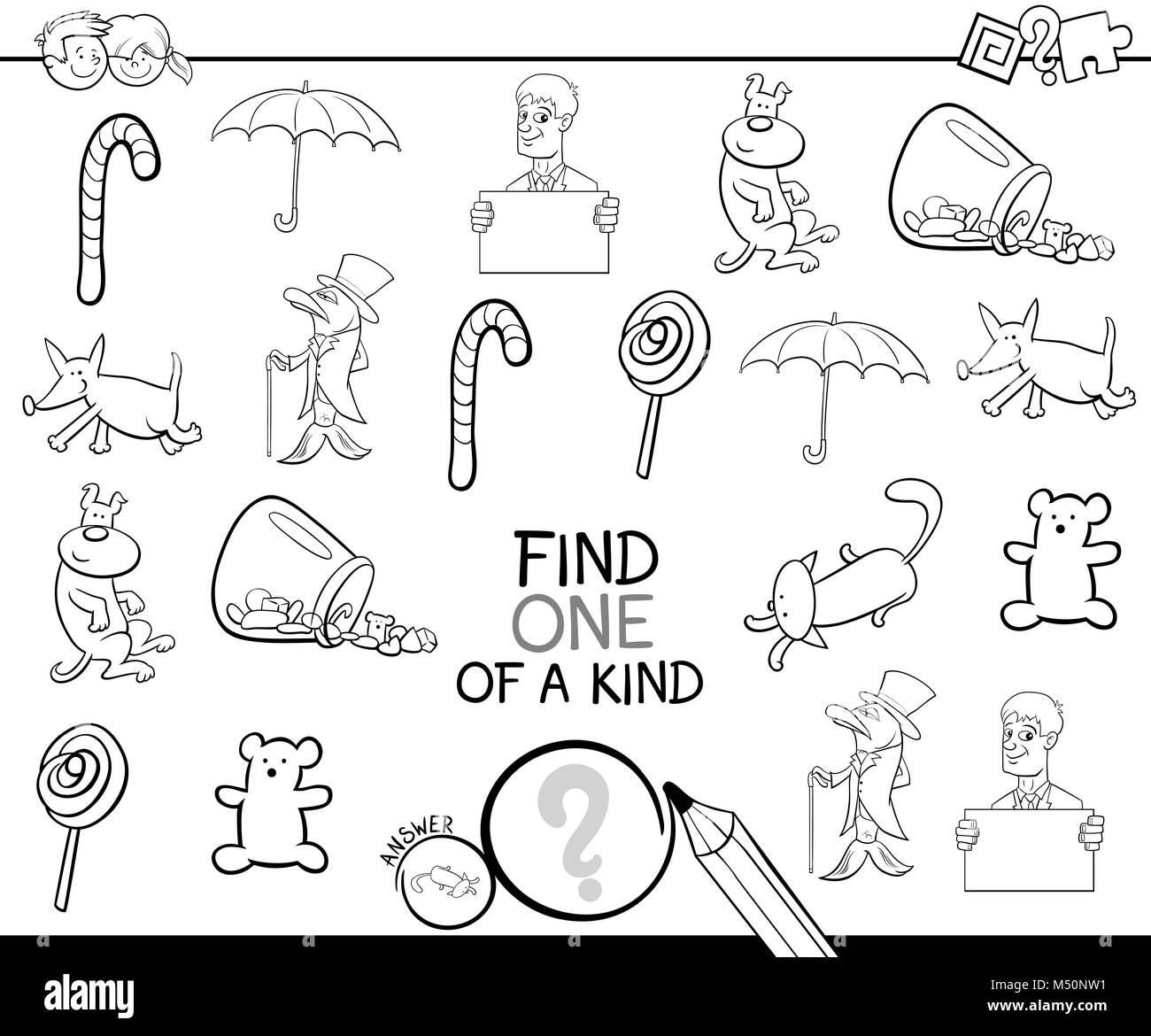 Umbrella coloring page hi-res stock photography and images - Alamy