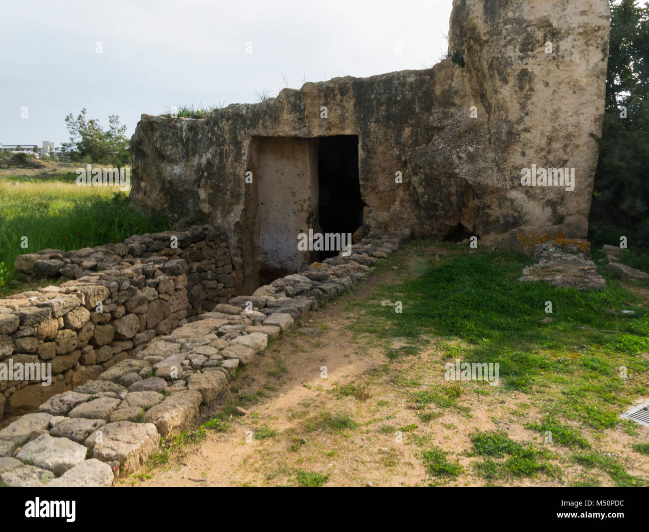 One of the burial chambers of The Tombs of the Kings a large necropolis ...