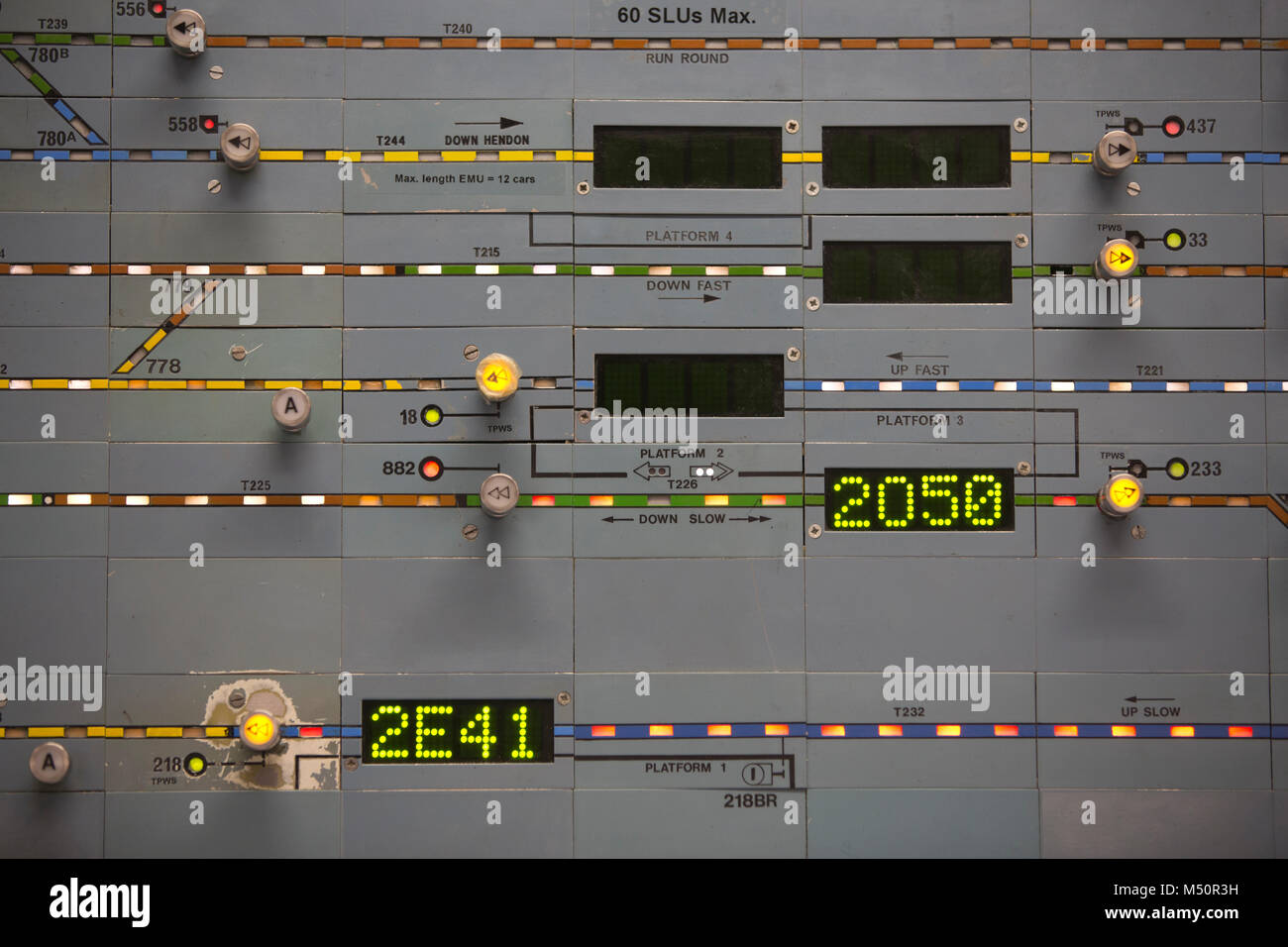Signalling mimic diagram at West Hampstead Signalling centre, Northwest ...