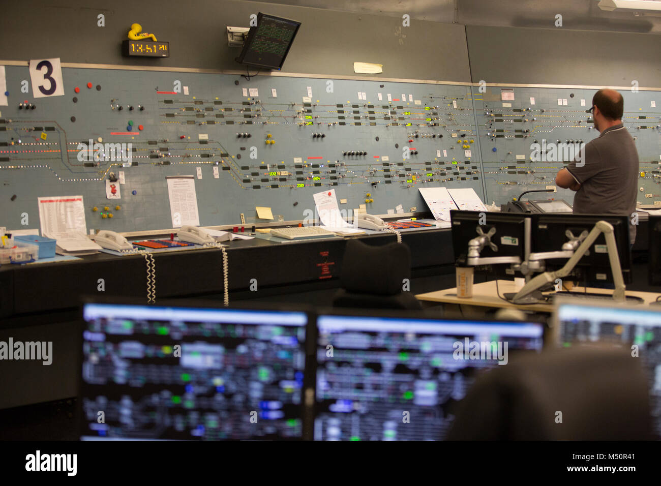 Signalling mimic diagram at West Hampstead Signalling centre, Northwest ...