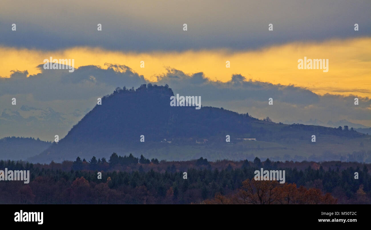 The long extinct volcano Hohentwiel Stock Photo - Alamy