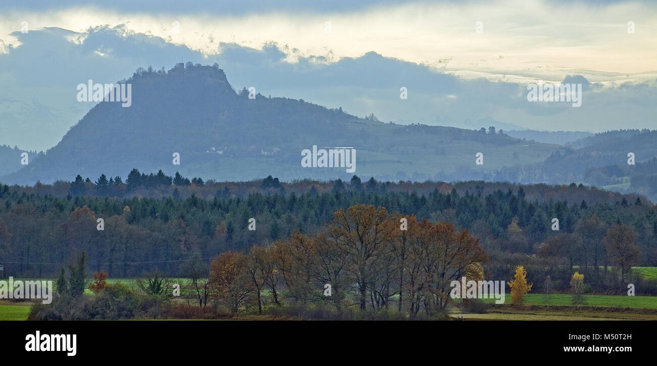 The long extinct volcano Hohentwiel Stock Photo - Alamy