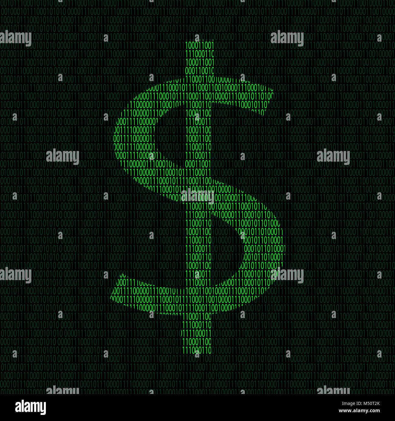 Silhouette of dollar symbol from binary digits Stock Photo - Alamy
