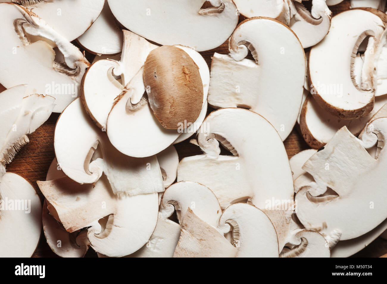 Mushrooms in slices Stock Photo - Alamy