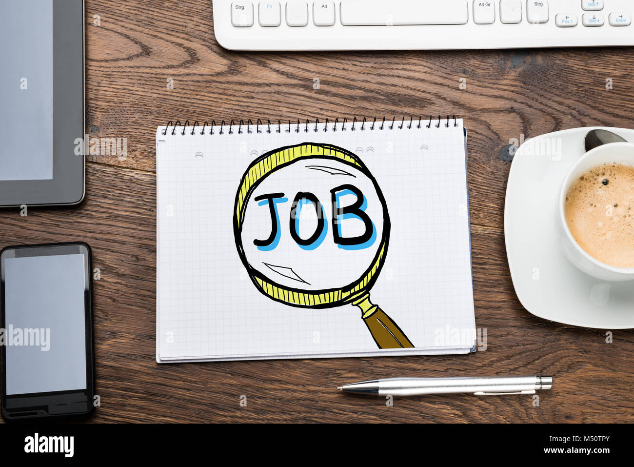 Job Search And Hiring Concept In Notepad Stock Photo - Alamy