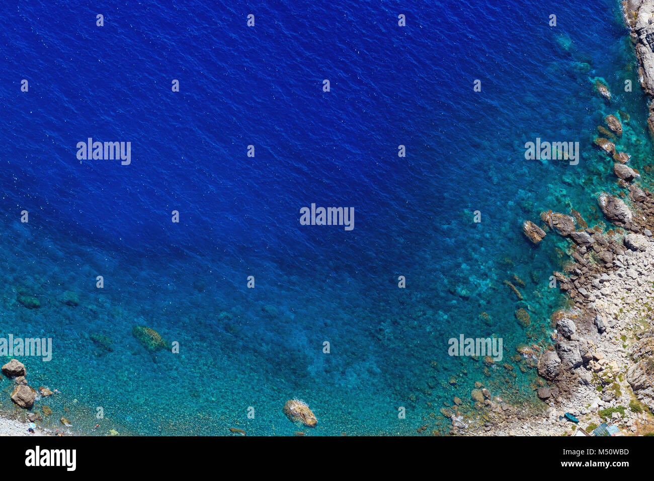 Sea coast view from Saint Elia mount top Stock Photo - Alamy
