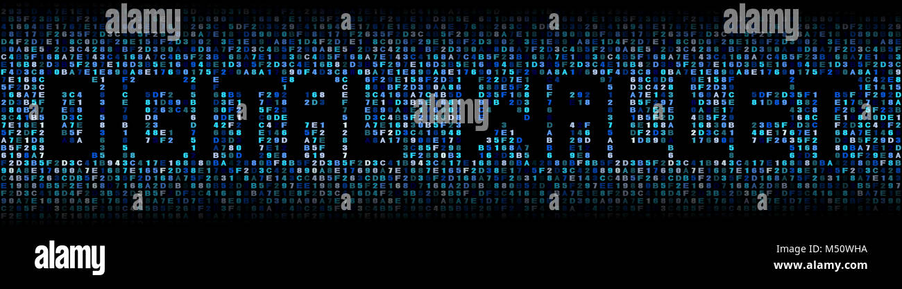 Digital wallet text on hex code illustration Stock Photo - Alamy