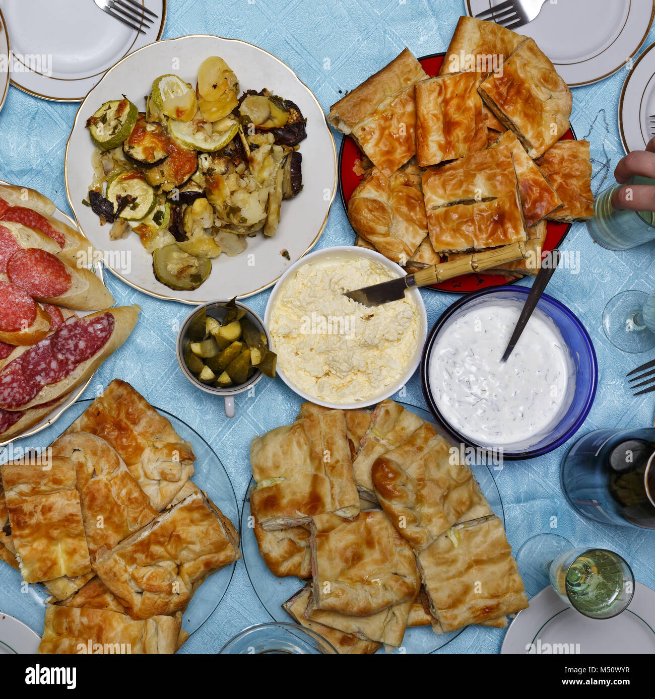 Various homemade dishes Stock Photo - Alamy