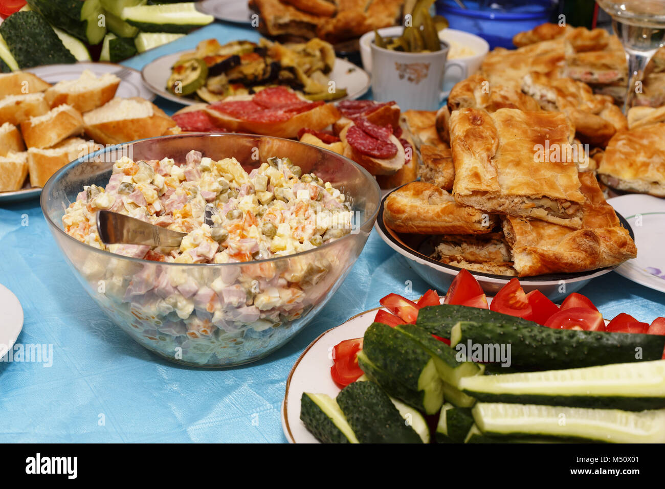 Various homemade dishes Stock Photo - Alamy