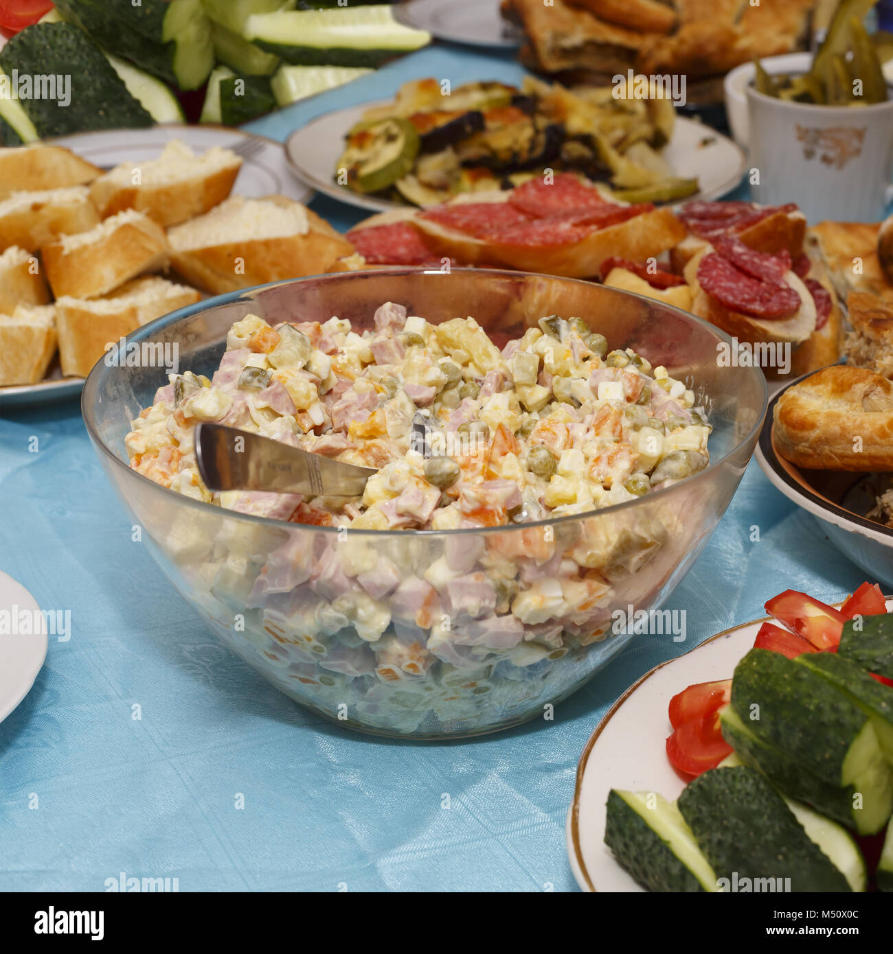 Various homemade dishes Stock Photo - Alamy
