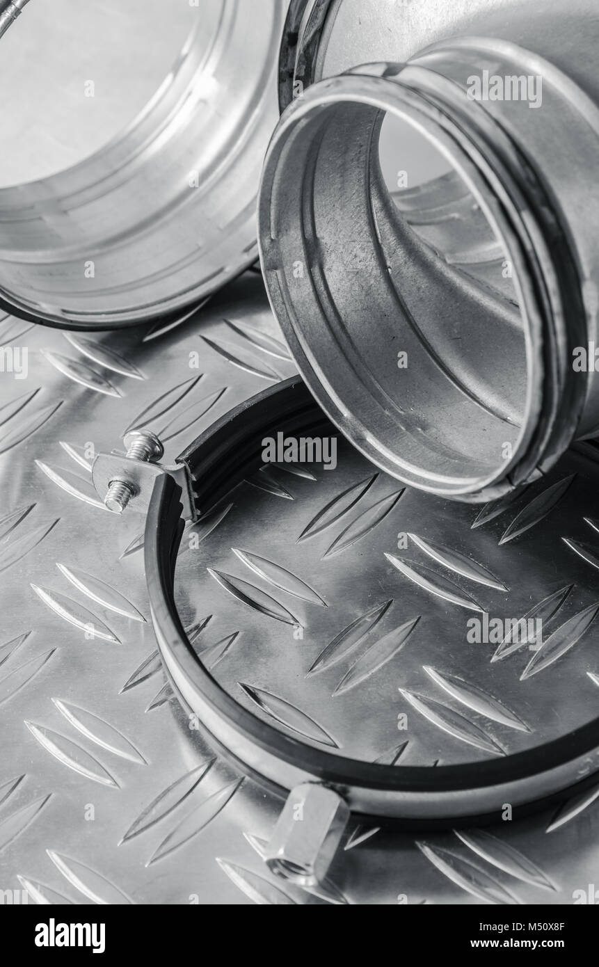 Details of installation Ventilation system, close up Stock Photo - Alamy