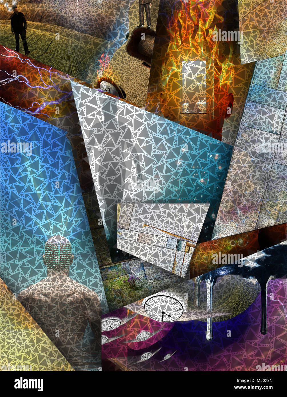 Multi Layered abstract composition. 3D rendering Stock Photo - Alamy