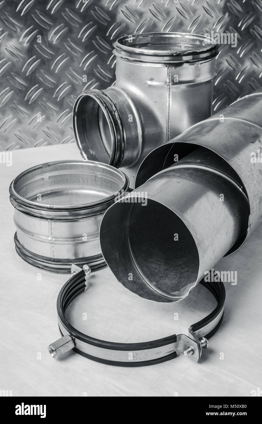 Details of installation Ventilation system, close up Stock Photo - Alamy