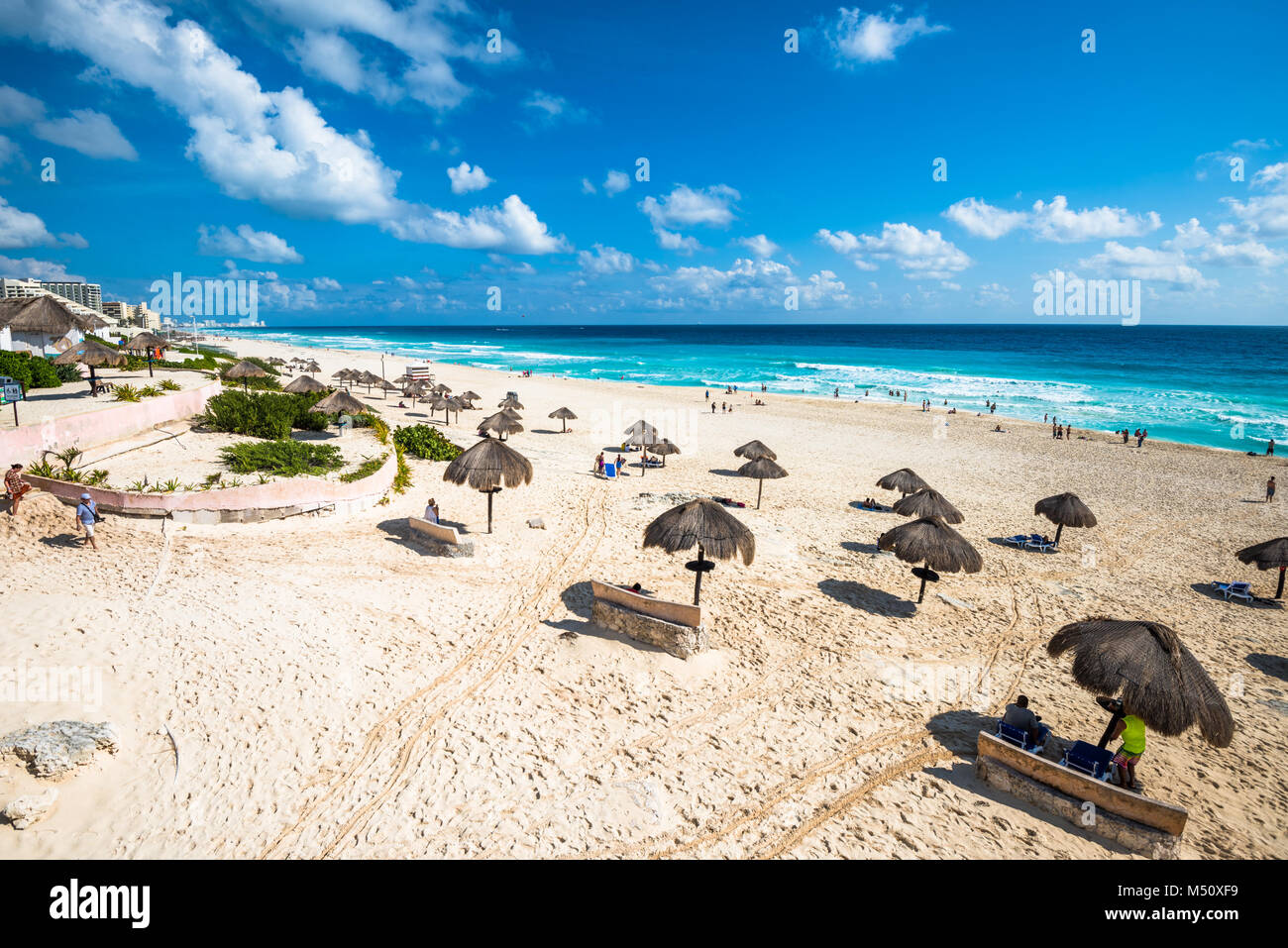 Cancun beach panorama, Mexico Stock Photo - Alamy