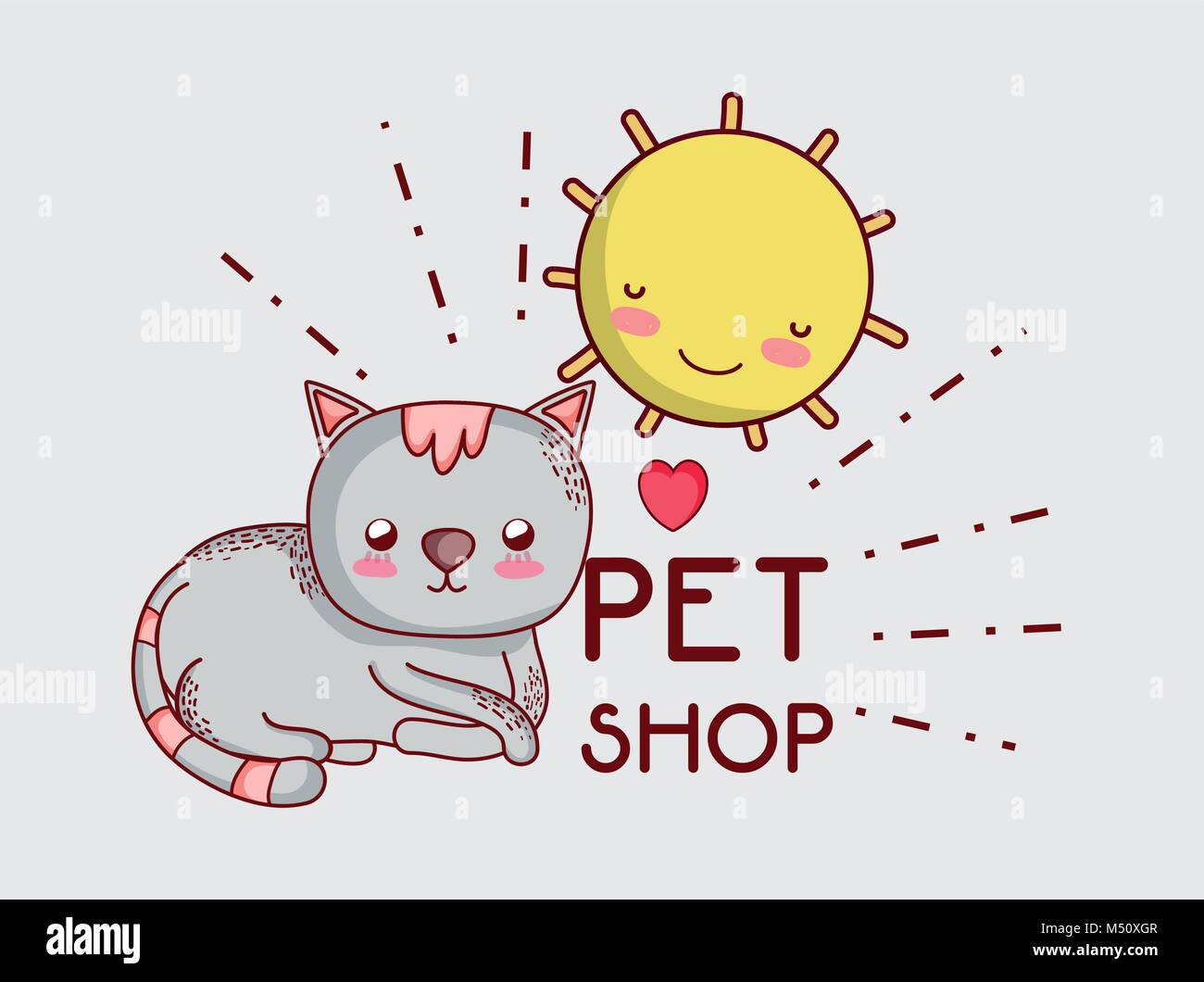 Sunny cat Stock Vector Images - Alamy