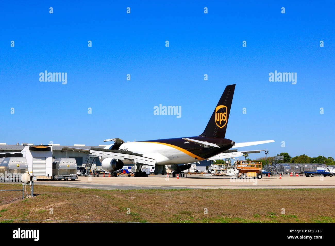 UPS Cargo plane awaiting loading at Fort Myers International Airport in ...
