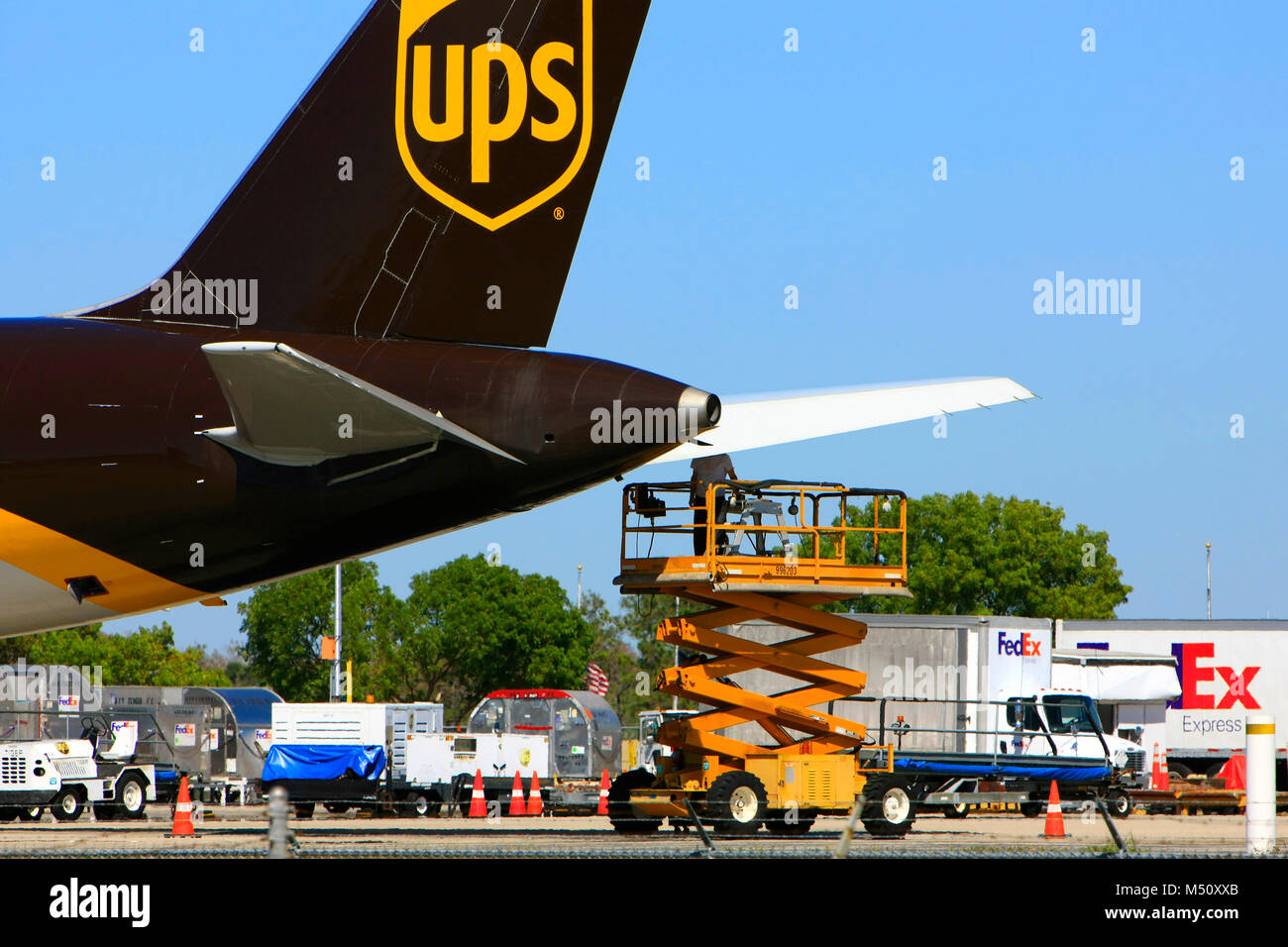 UPS Cargo plane awaiting loading at Fort Myers International Airport in ...