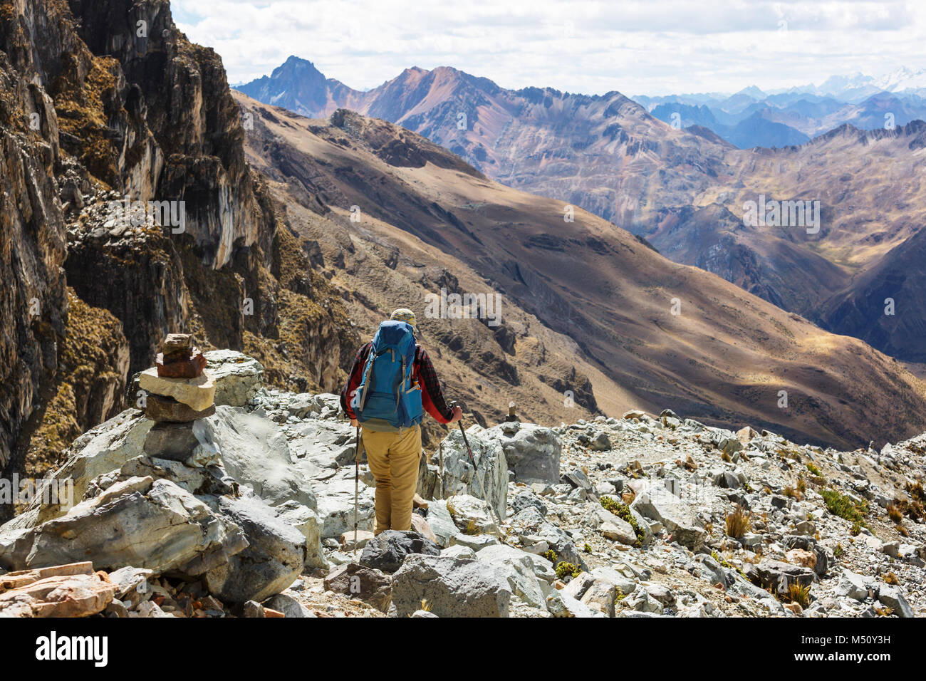 Hike in Peru Stock Photo - Alamy