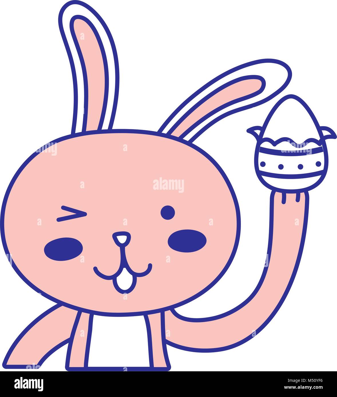full color rabbit animal with egg easter design Stock Vector Image ...