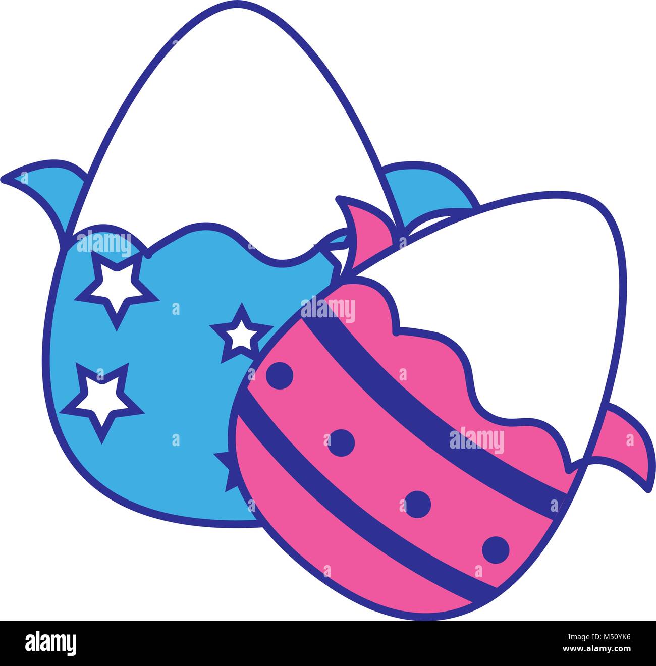 full color chocolate eggs easter decorations to holiday Stock Vector ...
