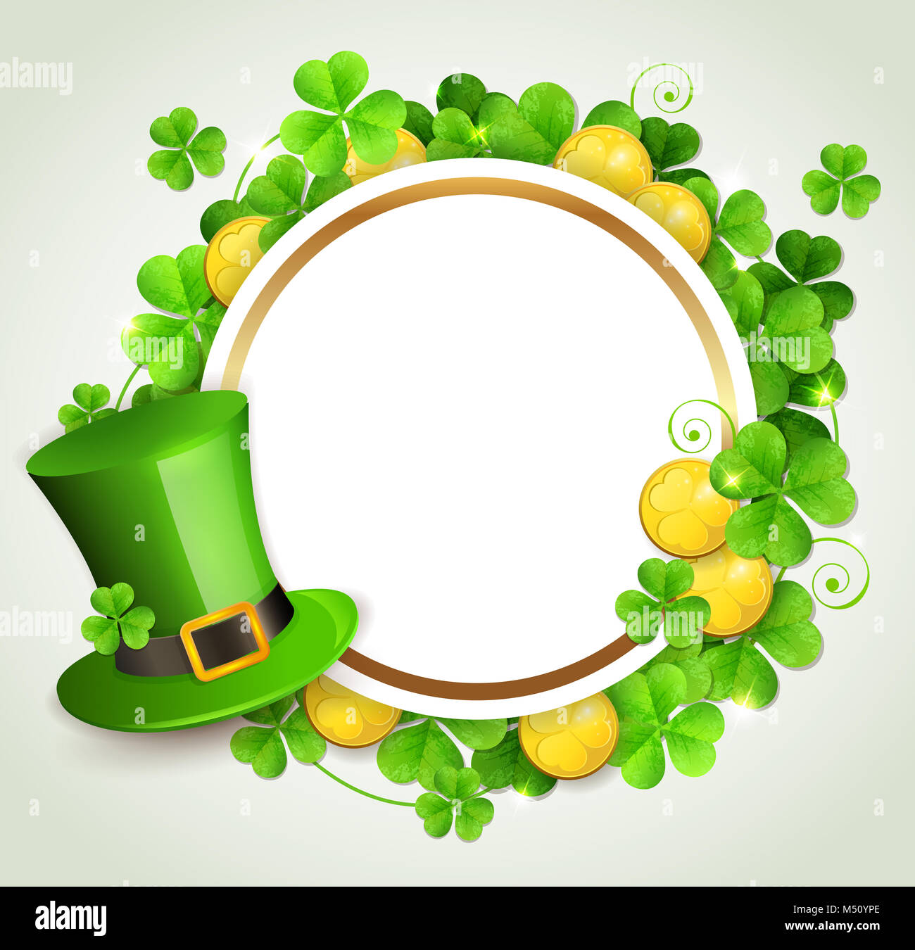 St patricks day round frame hi-res stock photography and images - Alamy