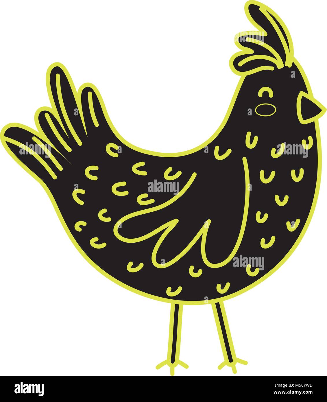 Neon flat hen bird hi-res stock photography and images - Alamy