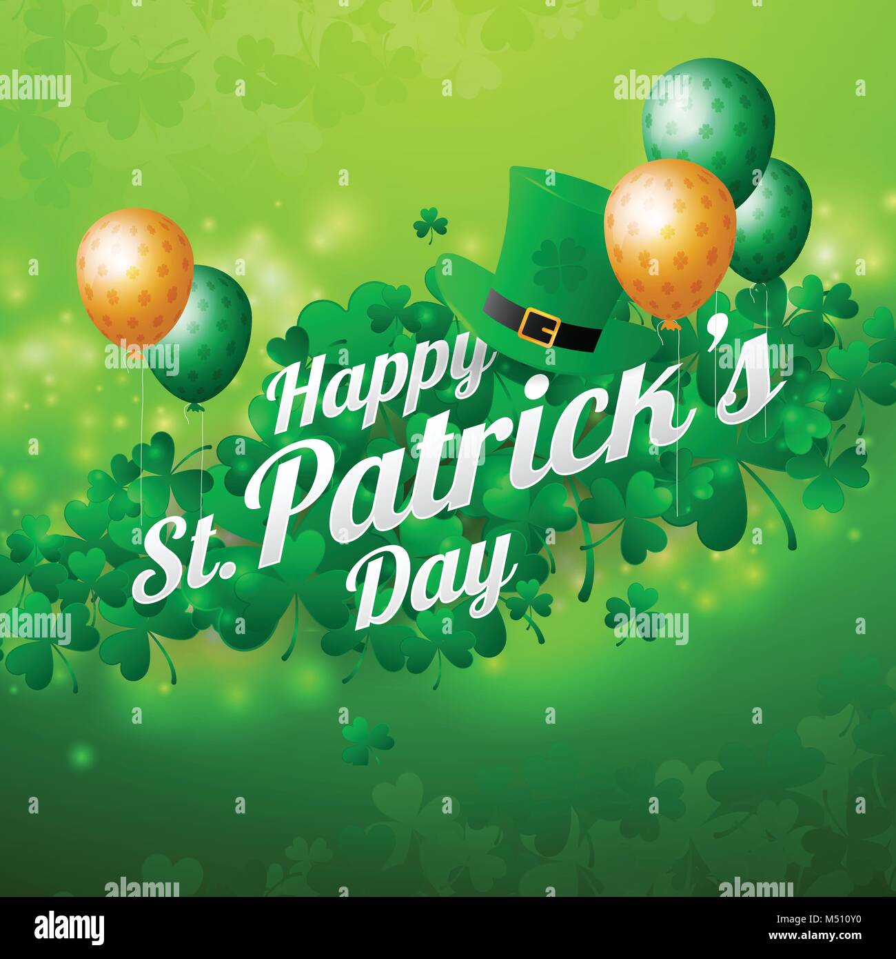 Realistic St. Patrick's day background and banner. Vector illustration ...