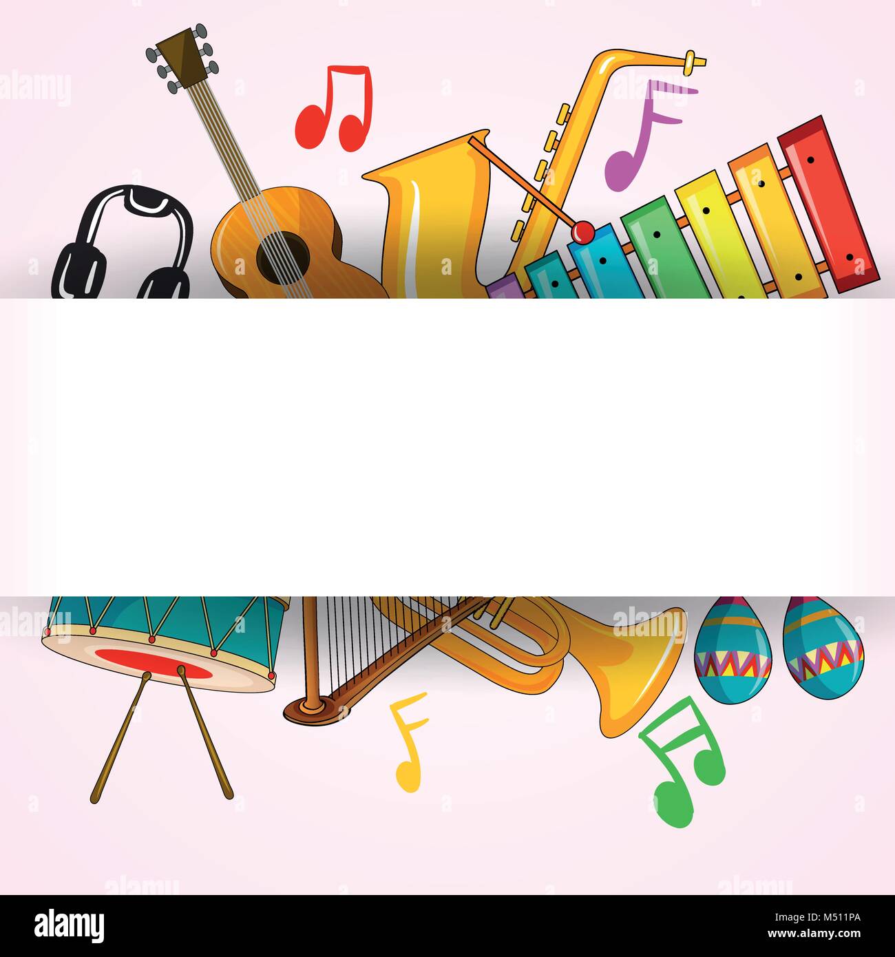 Musical border Stock Vector Images - Alamy