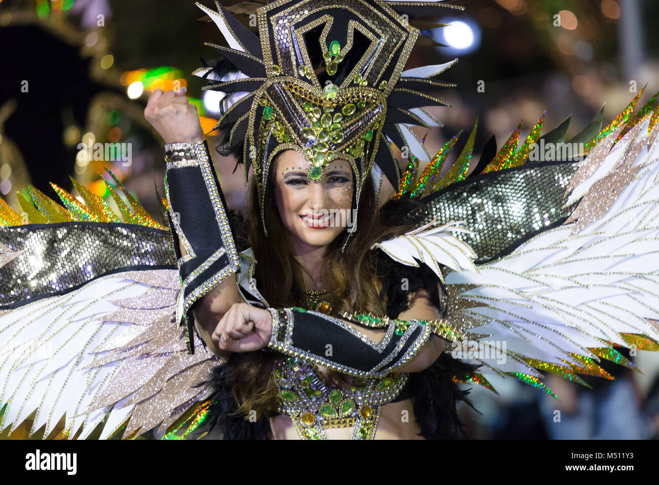 FUNCHAL, PORTUGAL - FEBRUARY 9, 2018: Participants of the Madeira ...