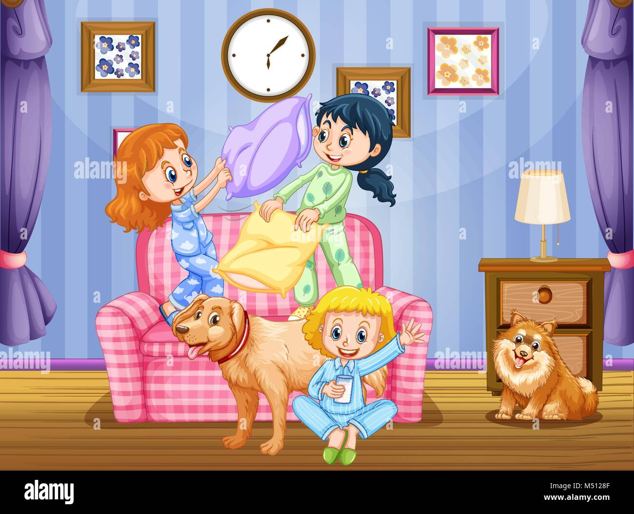 Three small dogs Stock Vector Images - Alamy